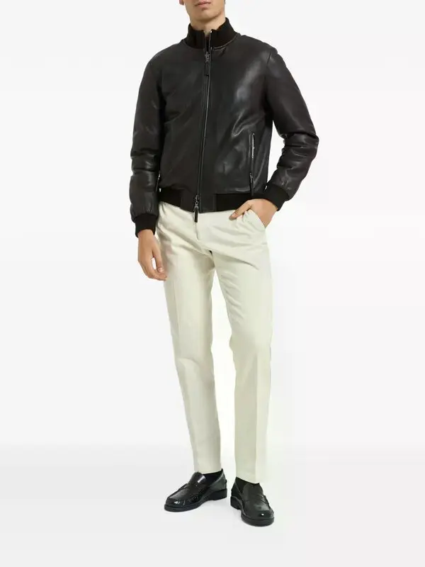 THE JACK LEATHERS Leather Bomber Jacket