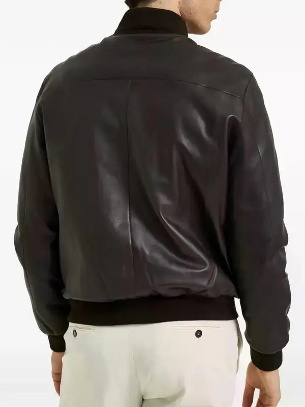 THE JACK LEATHERS Leather Bomber Jacket