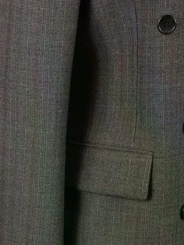 Prada Double-breasted Patterned Coat