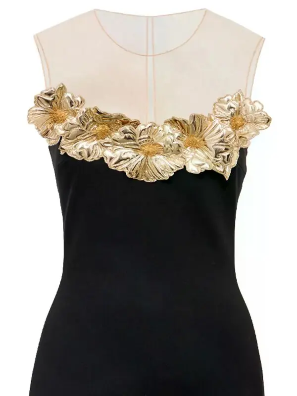 David Koma 3d Flower Tulle Mini Dress