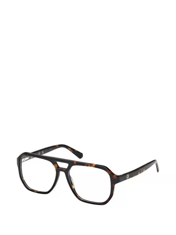 Guess Tortoiseshell-effect Pilot-frame Glasses