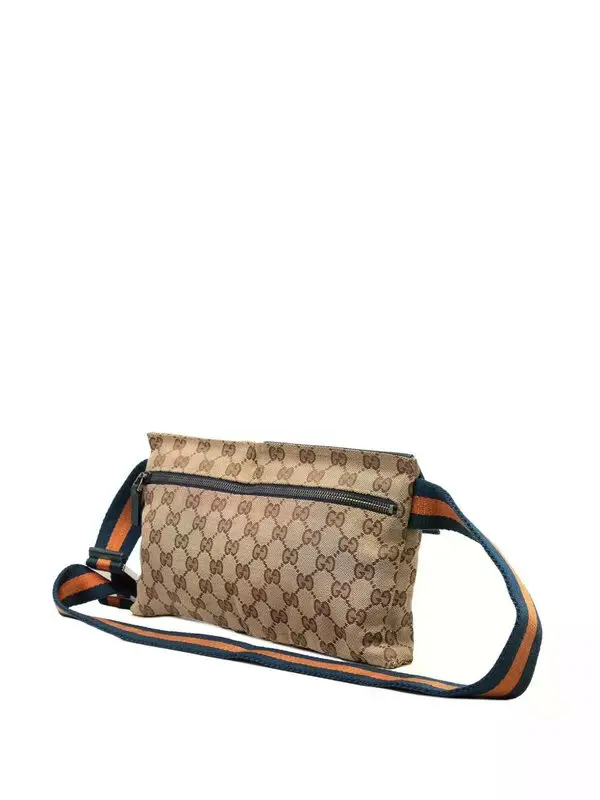 Gucci 2000-2015 Gg Canvas Web Double Pocket Belt Bag