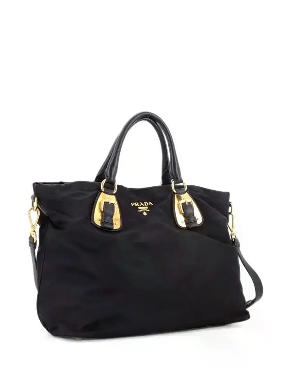 Prada Convertible Belted Tessuto Medium Tote Bag