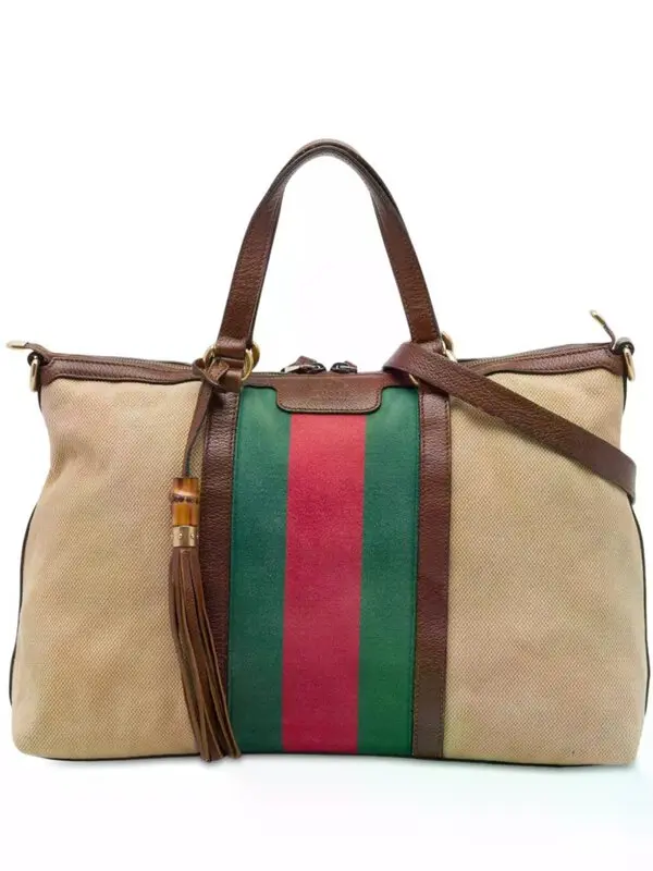 Gucci 2016-2026 Medium Canvas Web Rania Top Handle Bag Satchel