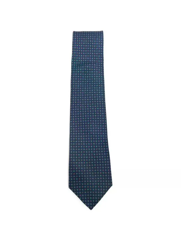 ERRICO FORMICOLA Geometric-print Silk Tie
