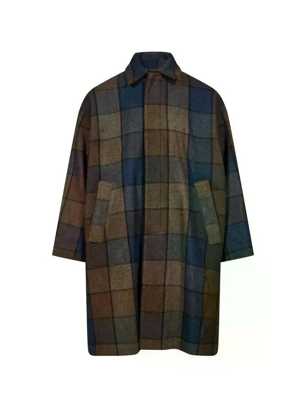 SONG FOR THE MUTE Check-pattern Wool Coat