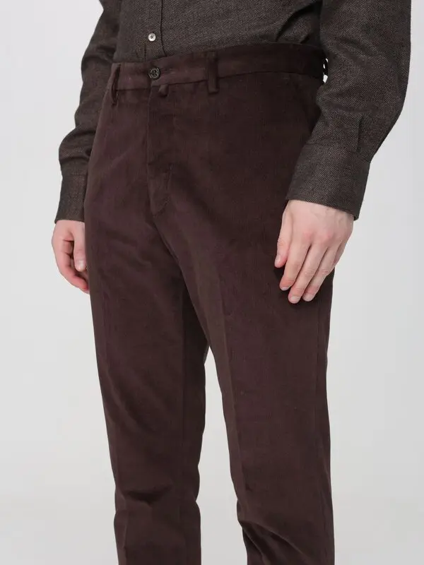 BROOKSFIELD Slim Fit Mid-rise Velvet Pants - Brown