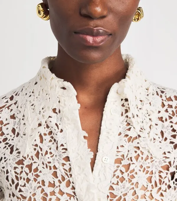 Gabriela Hearst Cashmere Floral Vera Shirt
