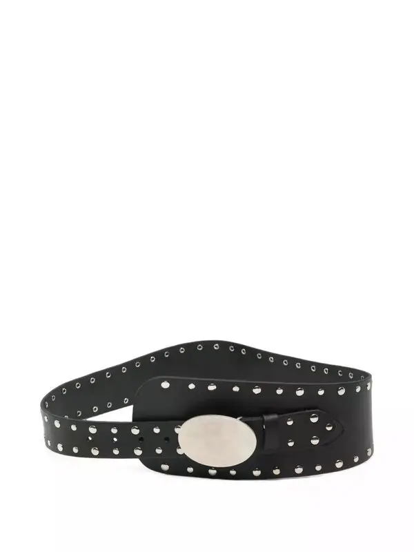 Gimaguas Iris Stud-embellished Leather Belt - Black