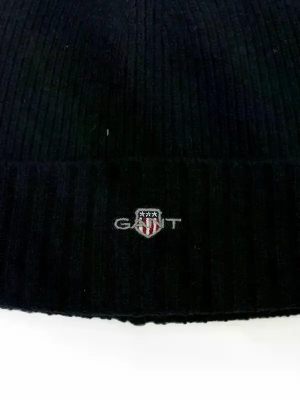 Gant Shield Ribbed-knit Beanie Hat