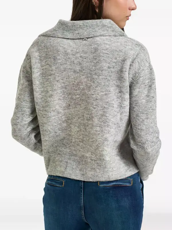 Patrizia Pepe Spread-collar Knitted Sweater