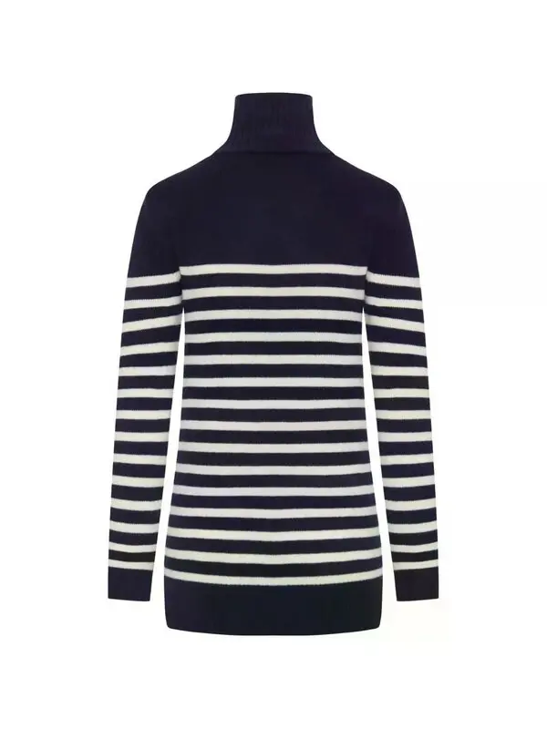 Seafarer Button-embellished Striped Sweater