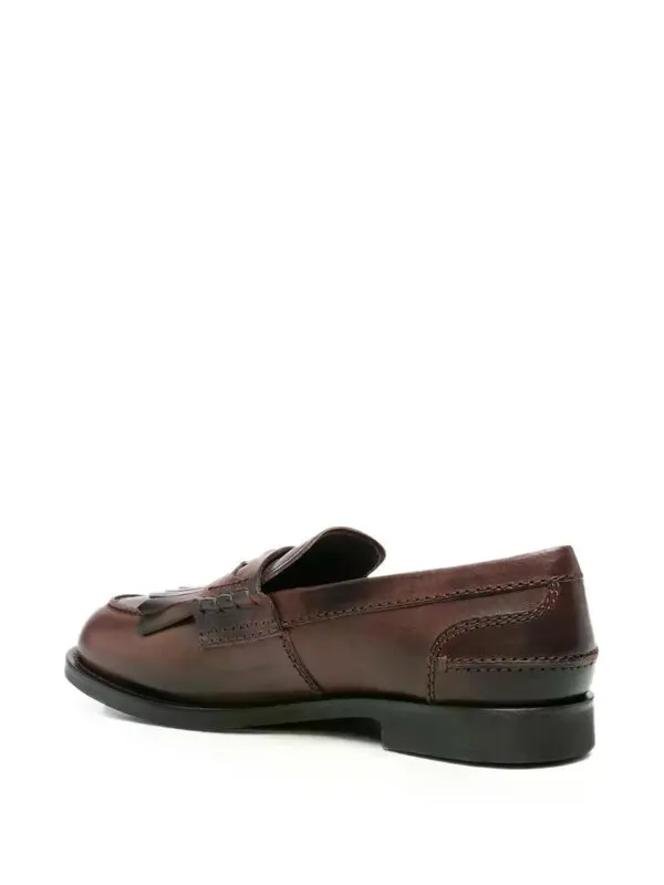 Miu Miu Fringed Coin Loafers - Brown