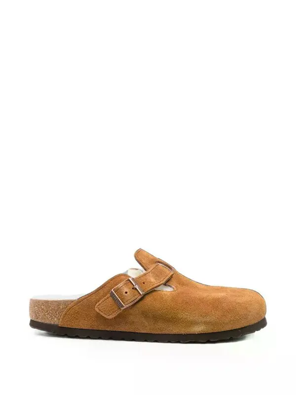 BIRKENSTOCK Boston Shearling-lined Sandals - Brown