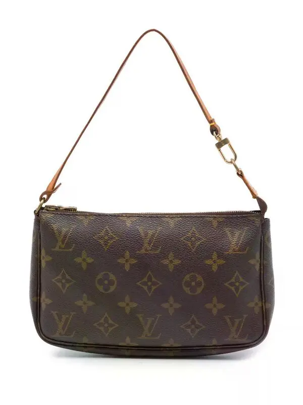LOUIS VUITTON 2000 Monogram Pochette Accessoires Shoulder Bag - Brown