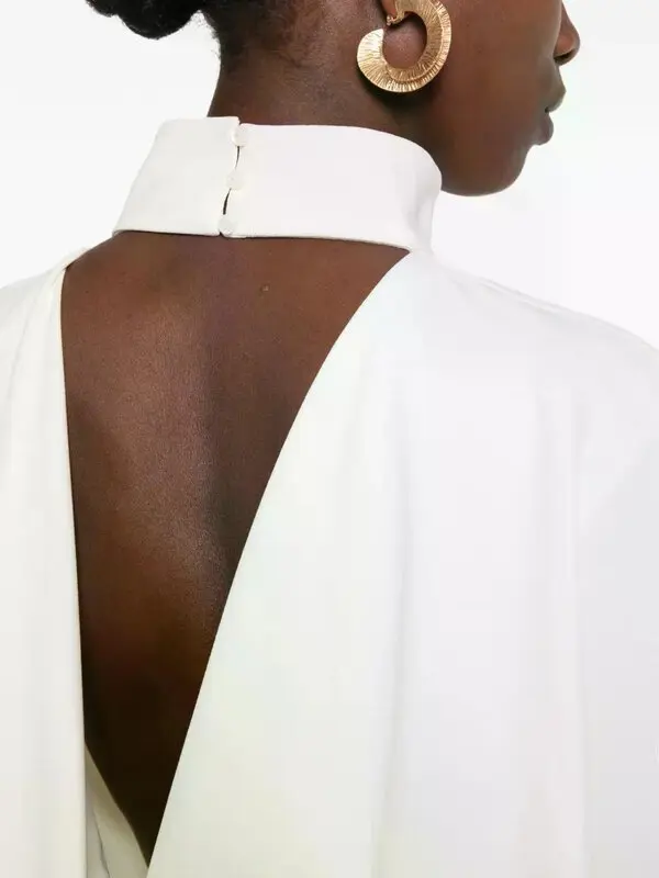 ELEH Open-back Draped Blouse