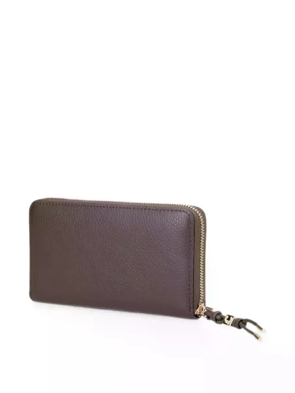 COCCINELLE Logo-print Pebbled-leather Wallet - Brown