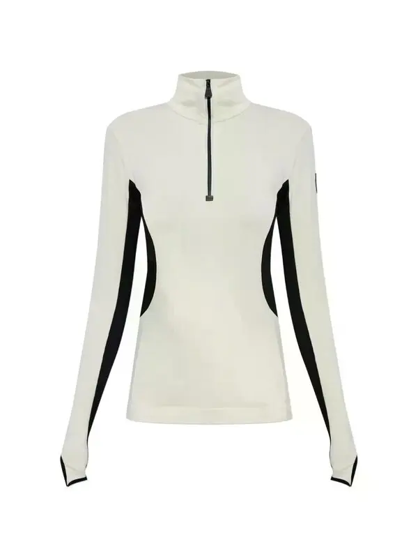 Moncler Half-zip Roll-neck Base-layer Thermal T-shirt - Neutrals