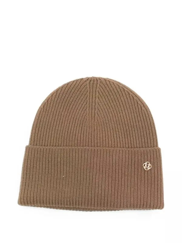 Gant Ribbed-knit Beanie Hat - Brown