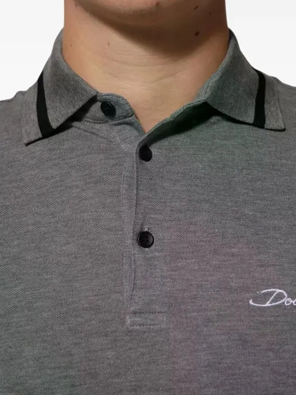Dolce & Gabbana Logo-embroidered Collared Polo Shirt