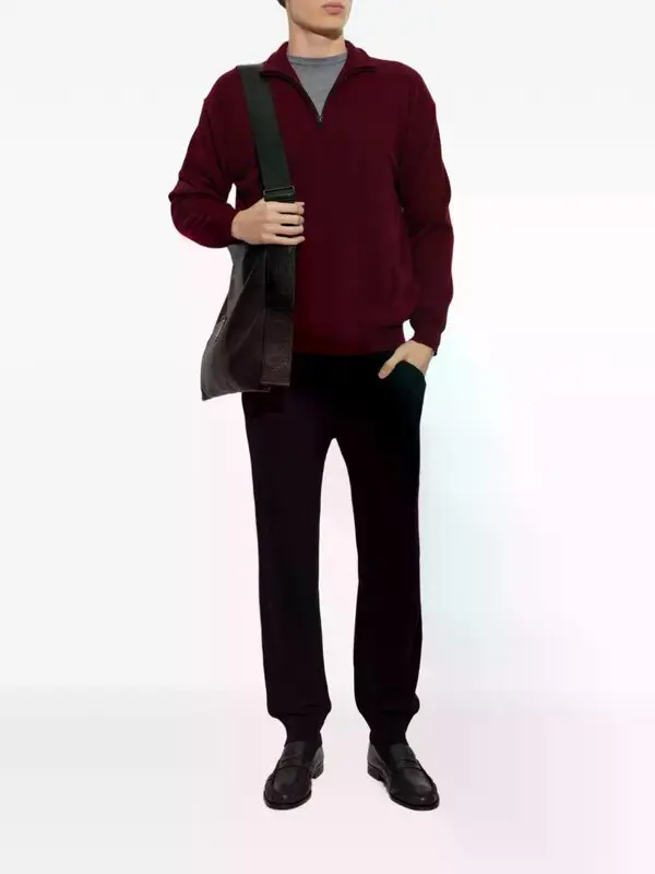 LISA YANG Augustus Zip-up Sweater - Red