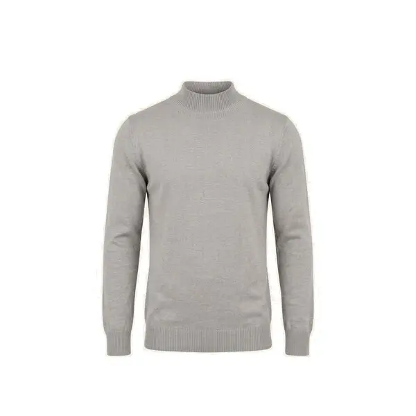 RON TOMSON Mock Neck Relaxed Sweater - Grey
