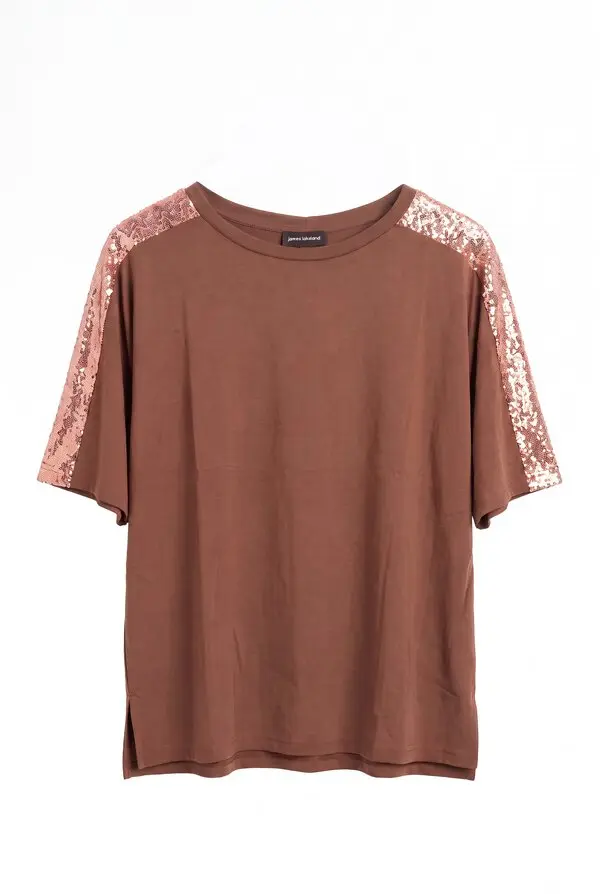 JAMES LAKELAND Paillettes Blouse Bronze