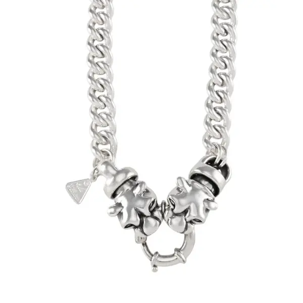 VON TRESKOW Small Mama Panther Necklace - Silver