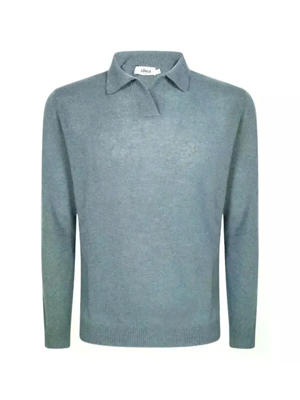 Altea Knitted Long-sleeve Polo Shirt