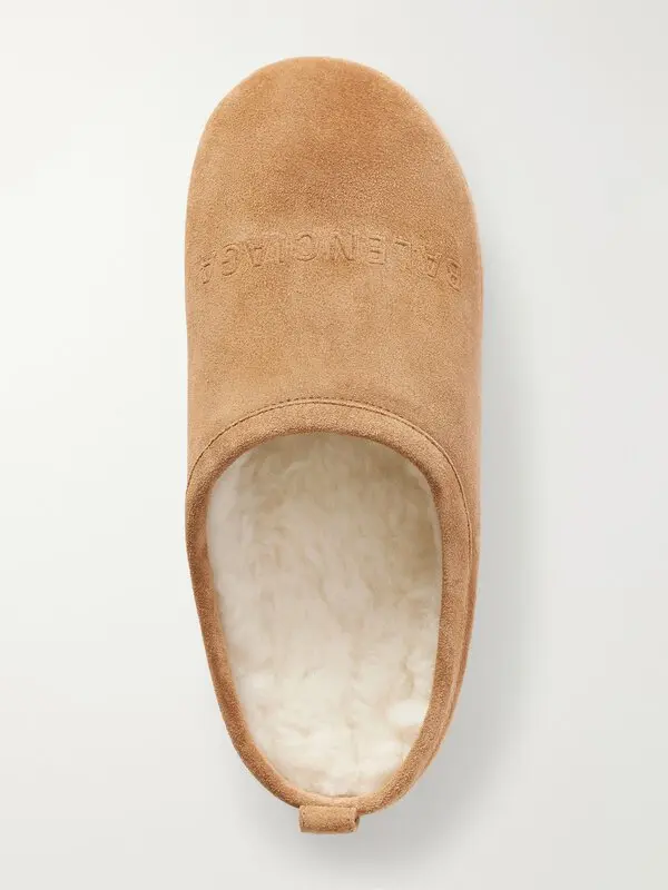 Balenciaga Alaska Platform Suede Mules