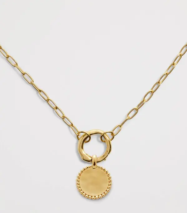 Monica Vinader Vermeil Oval-link Chain Charm Necklace