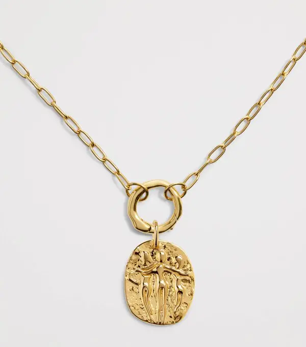 Monica Vinader Vermeil Oval-link Chain Charm Necklace