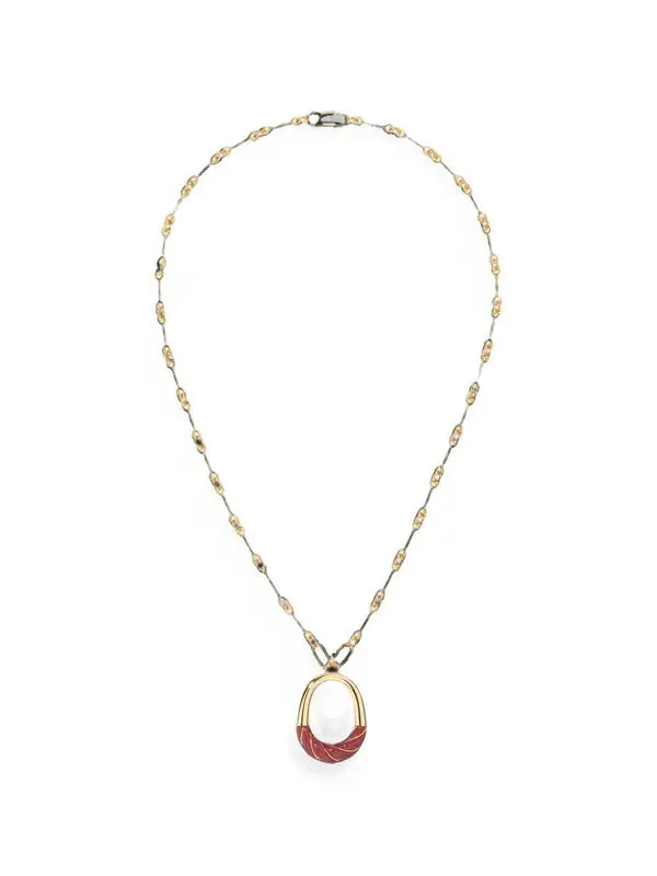 AURÉLIE BIDERMANN Diana Oval-pendent Necklace