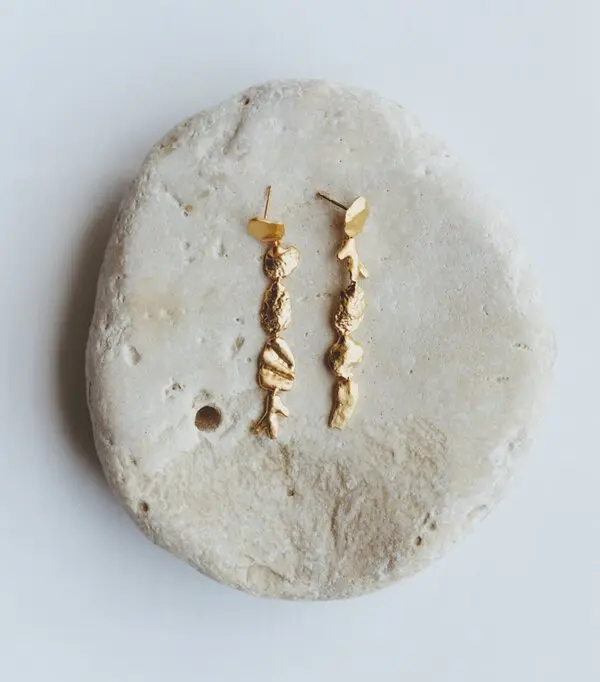 Monica Vinader Vermeil Fragments Drop Earrings