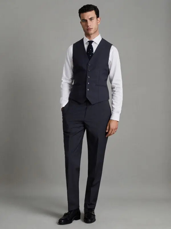REISS Modern Fit Wool Blend Waistcoat
