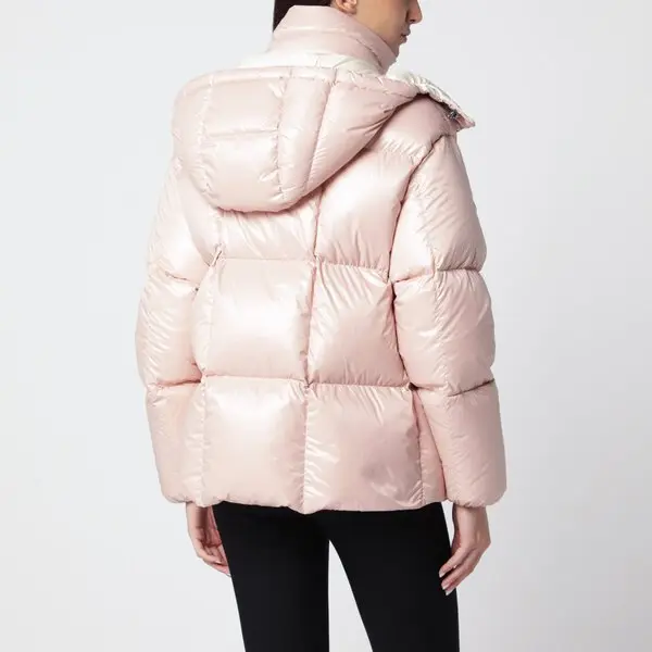 Moncler Parana Down Jacket In Nylon Laqu - Pink