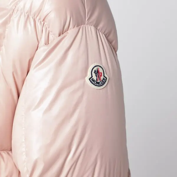 Moncler Parana Down Jacket In Nylon Laqu - Pink