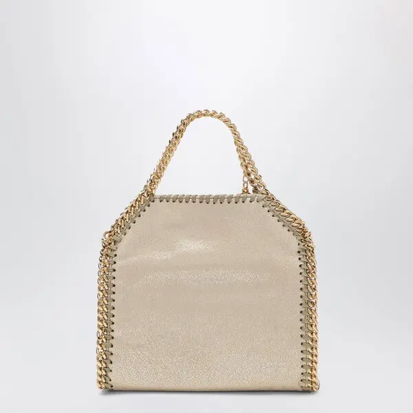 Stella McCartney Pyrite Micro Falabella Tote Bag With Metallic Finish - Metal