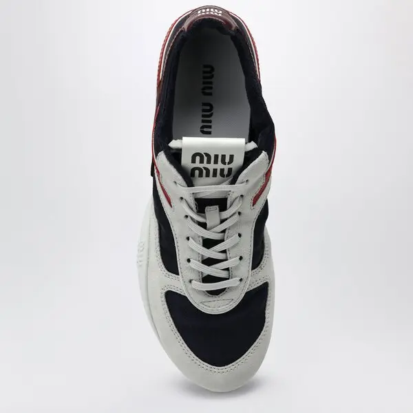 Miu Miu Sneakers Gymnasium Baltic/amaranth In Technical Fabric And Suede