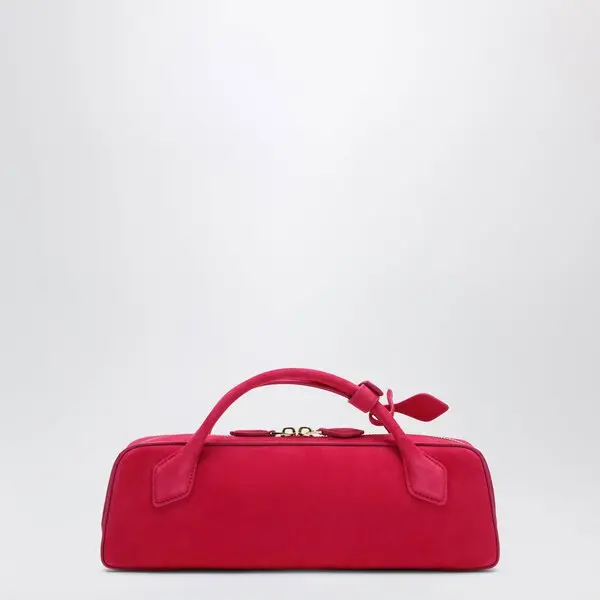 Alaïa Le Teckel Pouch In Dahlia Suede - Pink