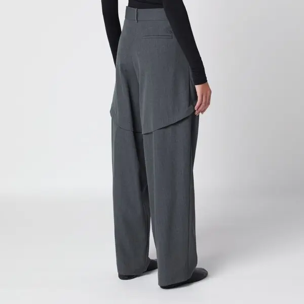 Loewe Charcoal Mélange Wool Trousers