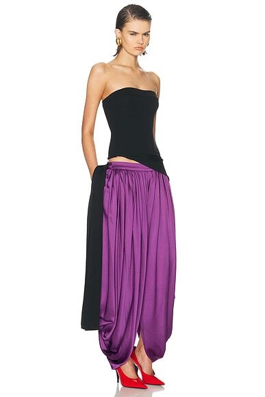 Burc Akyol Bustier Jersey Wrap Top