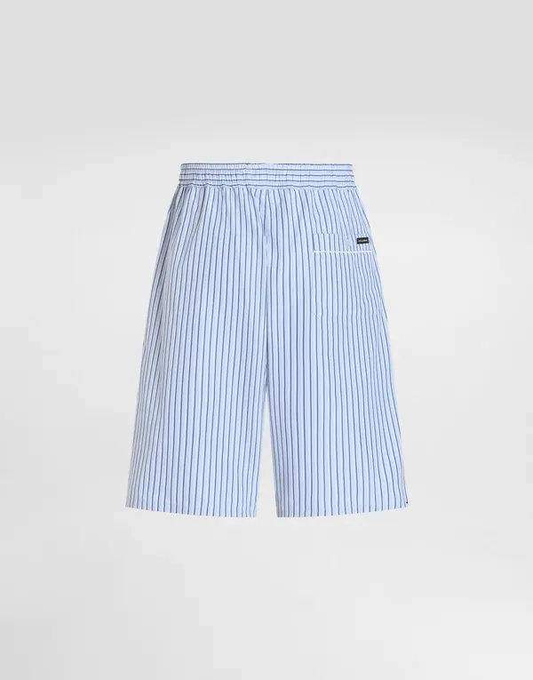 Dolce & Gabbana Striped Poplin Bermuda Shorts Pants And Shorts Multi-colored