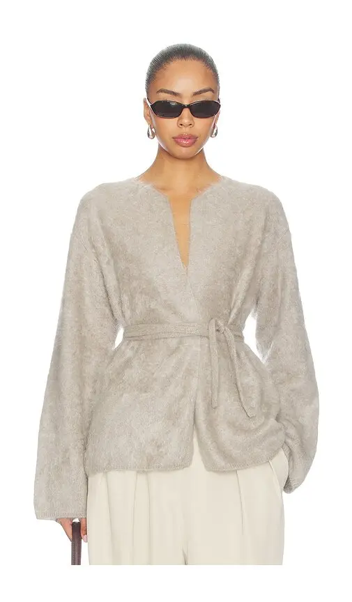 Soft Goat Brushed Cardigan In . Also