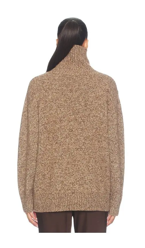 Soft Goat Marled Relaxed Fit Turtleneck In . Also