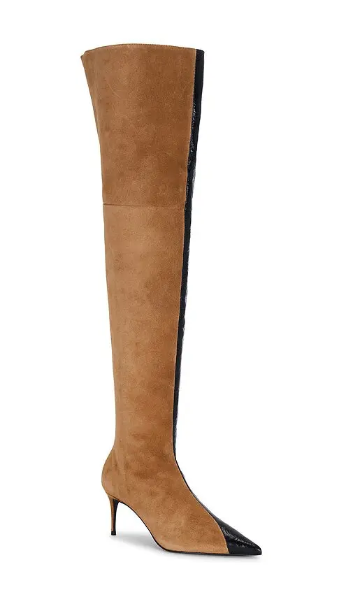 BLACK SUEDE STUDIO Oblik 70 Over The Knee Boot In . Also