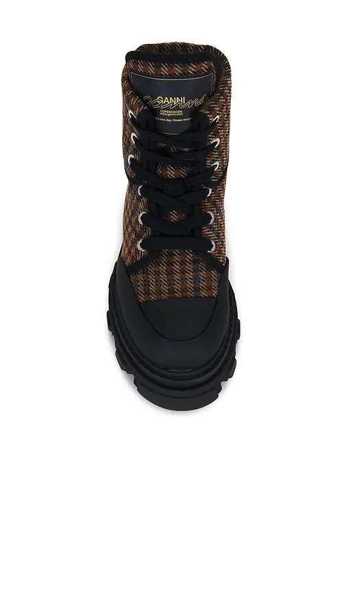 GANNI Cleated Canvas Wool Boot In . Also