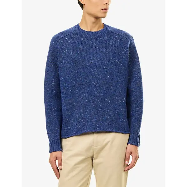 Nn07 Jim Crew Neck Melange Wool-blend Knit Jumper