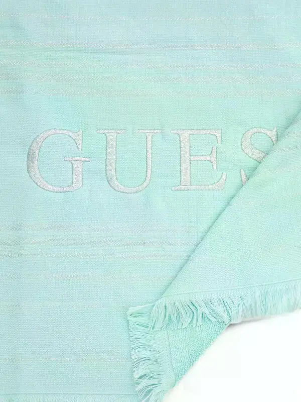Guess Logo-embroidered Fringed Beach Towel