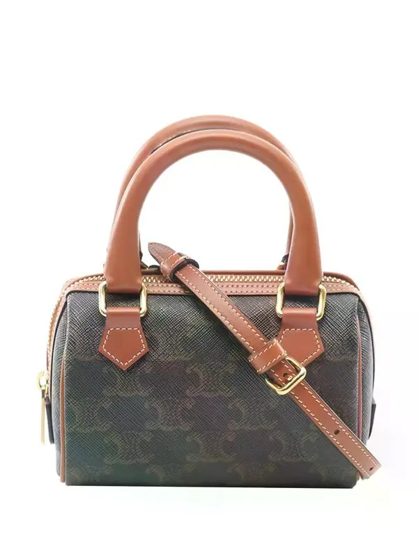 Celine 2000-2026 Small Triomphe Xl Coated Canvas Satchel